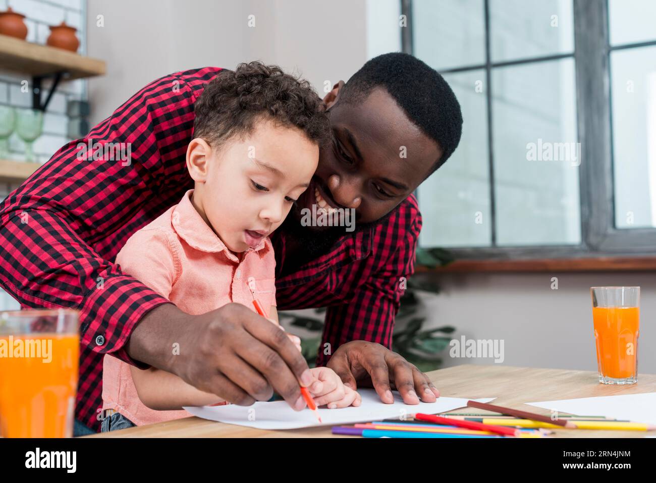 African american black father hi-res stock photography and images - Alamy