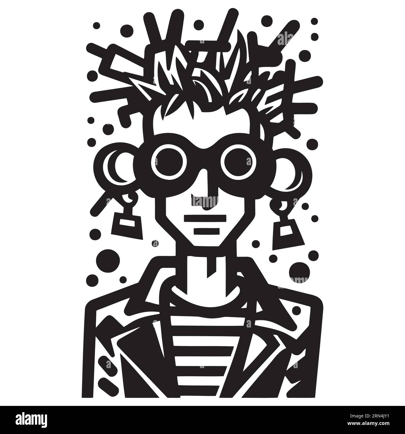 black graffiti punk flash hand drawn vector graphic Stock Vector Image ...