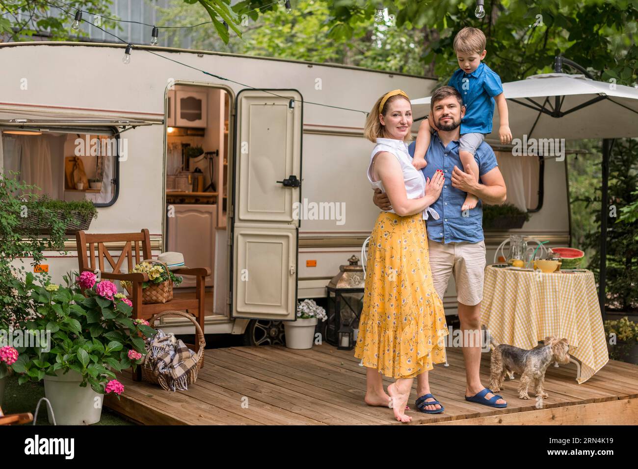 Family caravan holidays hi-res stock photography and images - Alamy