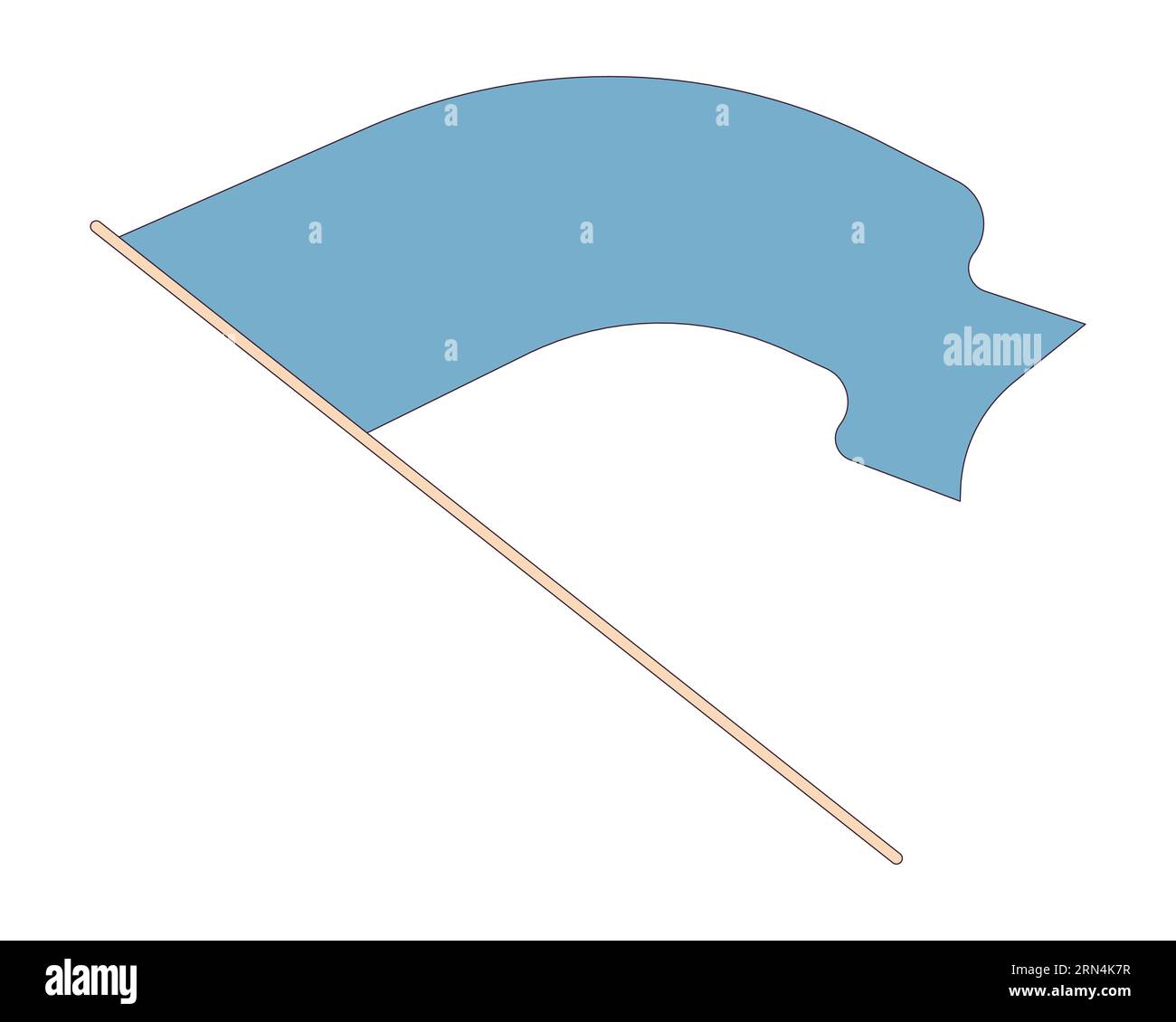 Big waving flag flat line color isolated vector object Stock Vector ...
