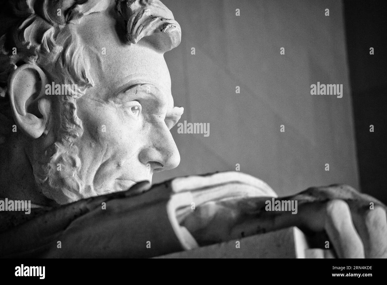 Abraham Lincoln statue detail, National Mall, Washington, D.C. Black ...