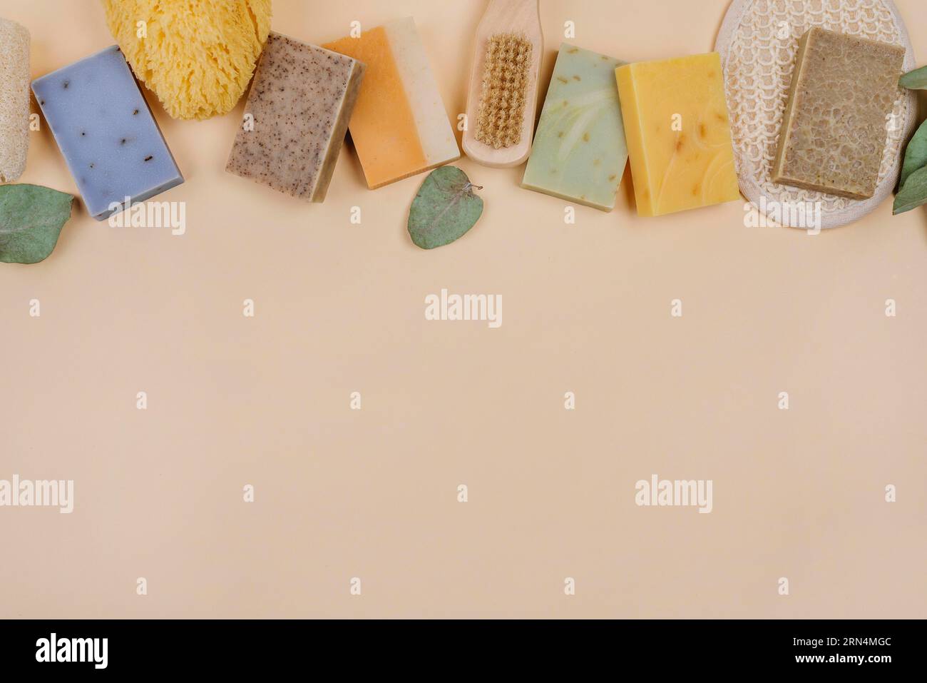 Various types natural homemade soaps Stock Photo - Alamy