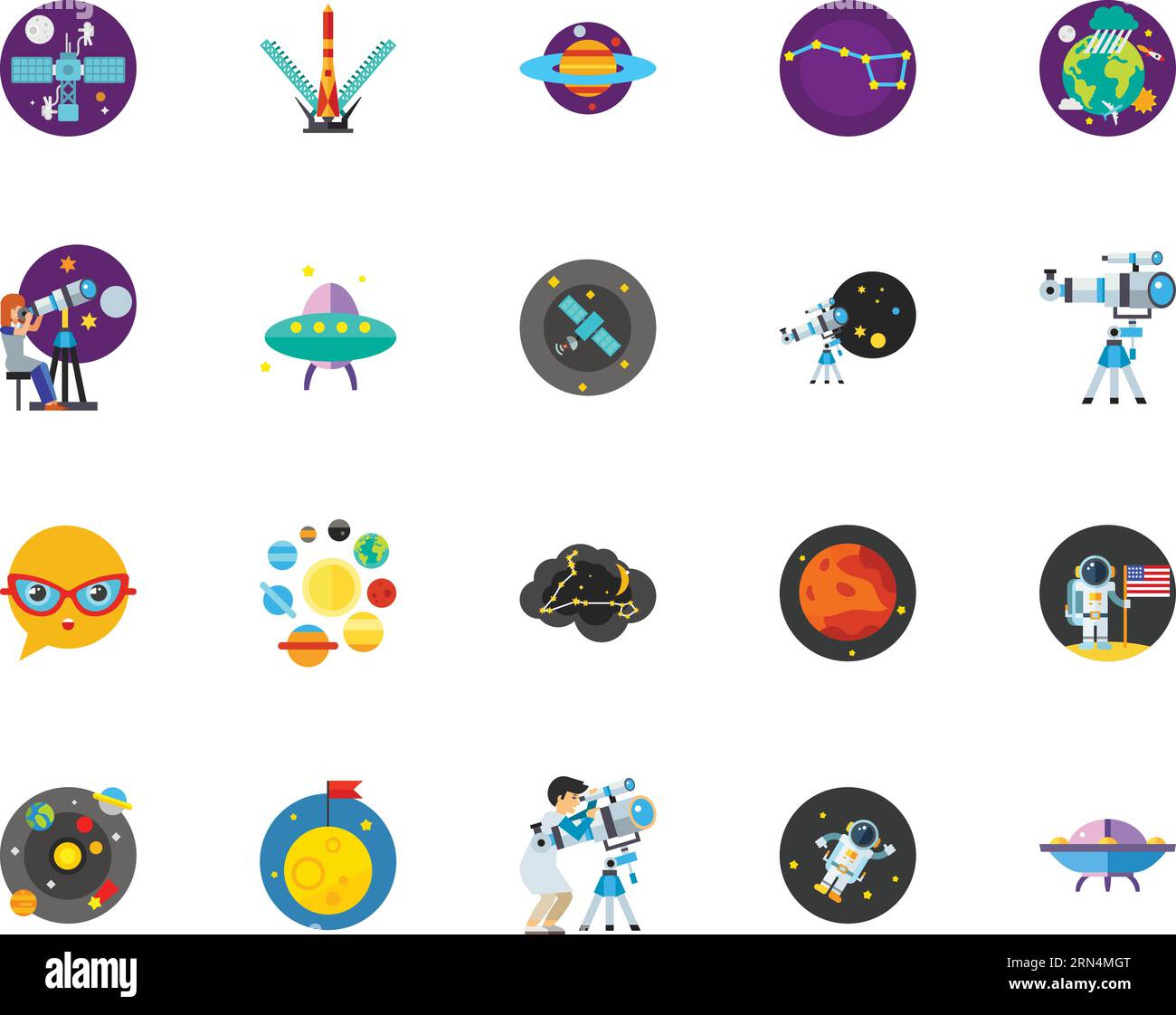 Space exploration icon set Stock Vector Image & Art - Alamy