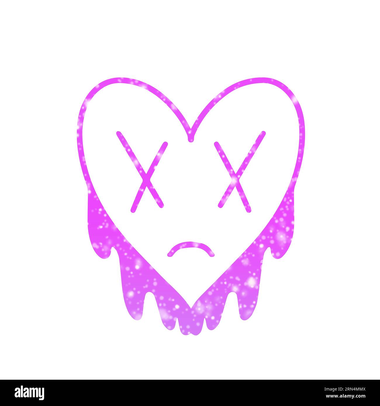 Decorative y2k glitter shiny hearts Stock Photo - Alamy