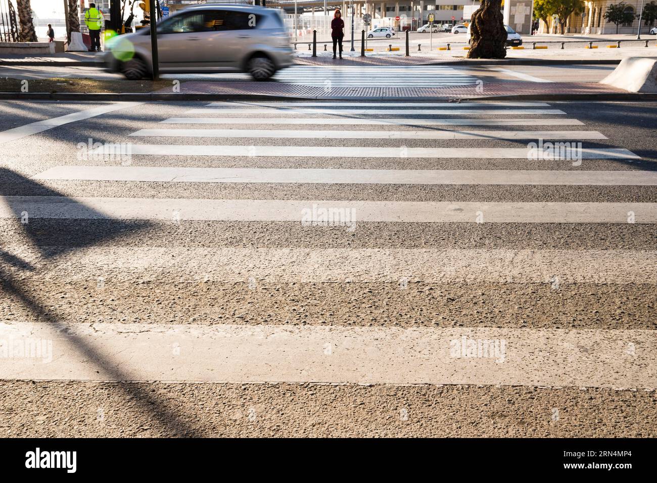 Zebra crosswalk road safety Stock Photo - Alamy
