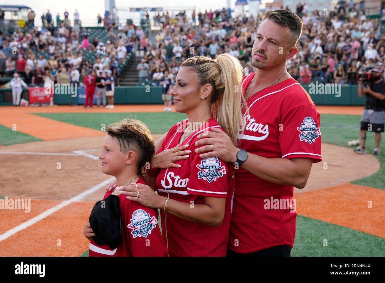 Dominic Cabral, left, Danielle Cabral and Nate Cabral attend the ...