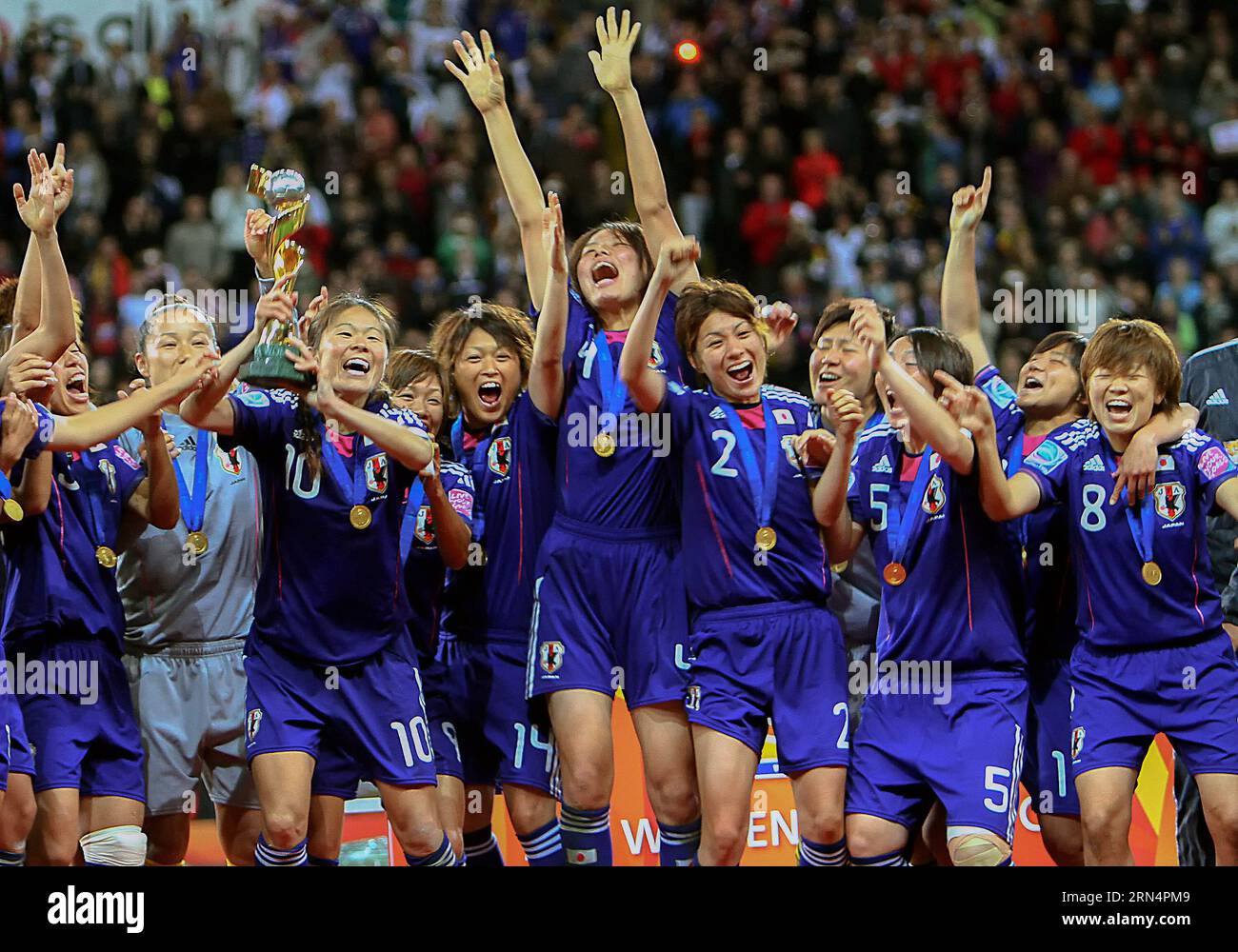 The Japanese Women's National Team after winning the 2011 World Cup ...