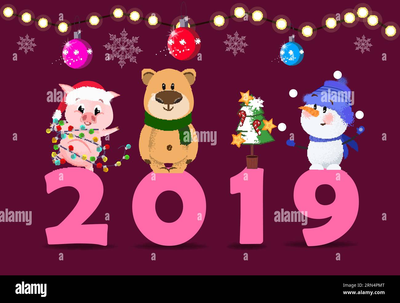 Two thousand nineteen Stock Vector Images - Alamy