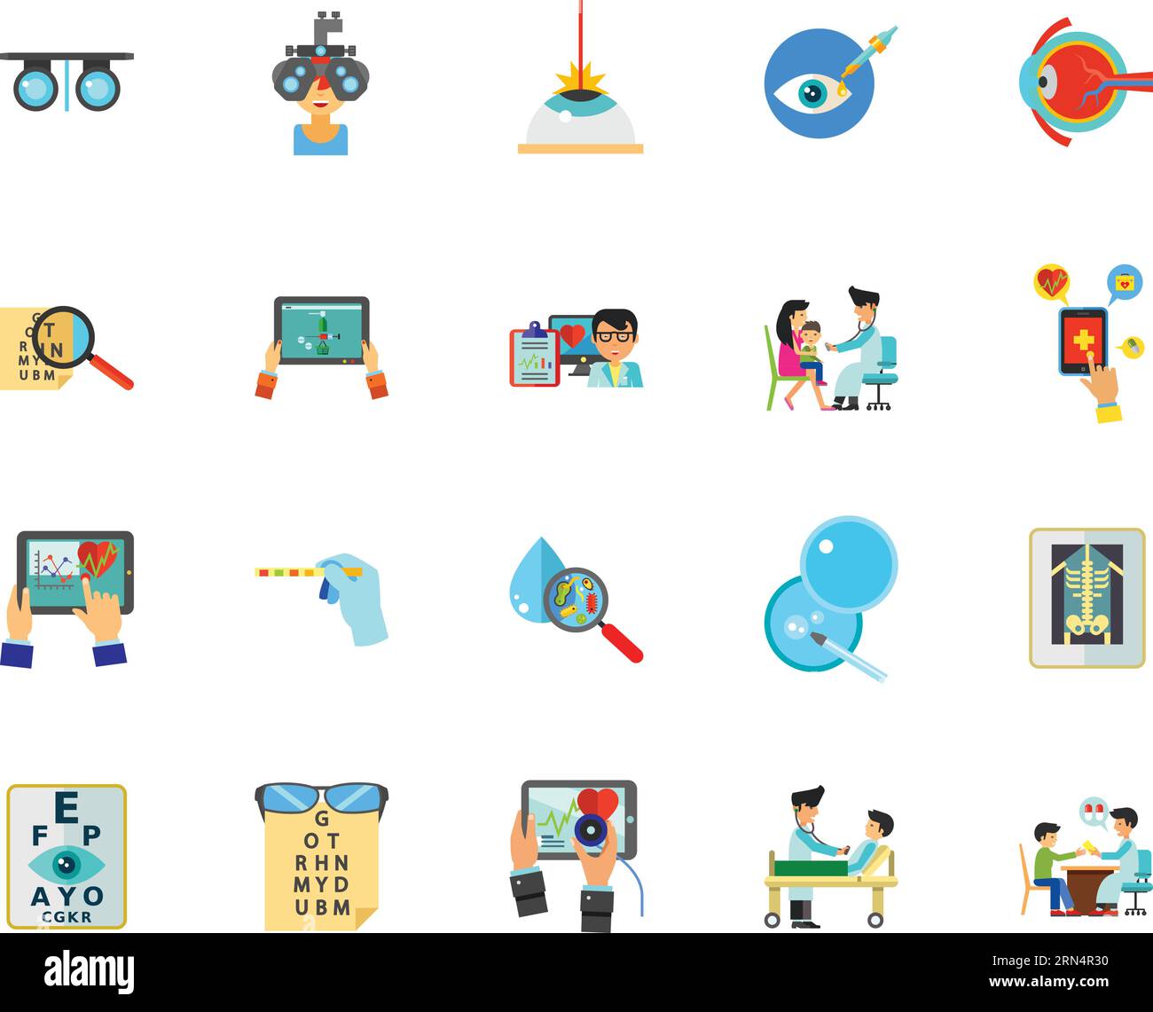 Medical examination icon set Stock Vector Image & Art - Alamy