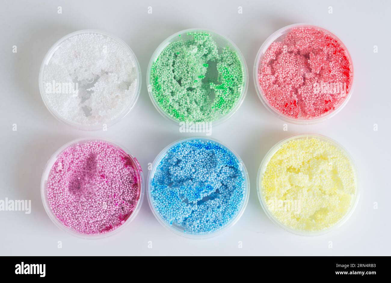 Playfoam at home isolated on white background. Top view. Home Education ...