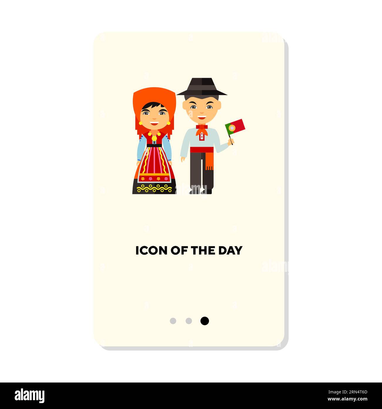 Man and woman in national costumes icon Stock Vector Image & Art - Alamy