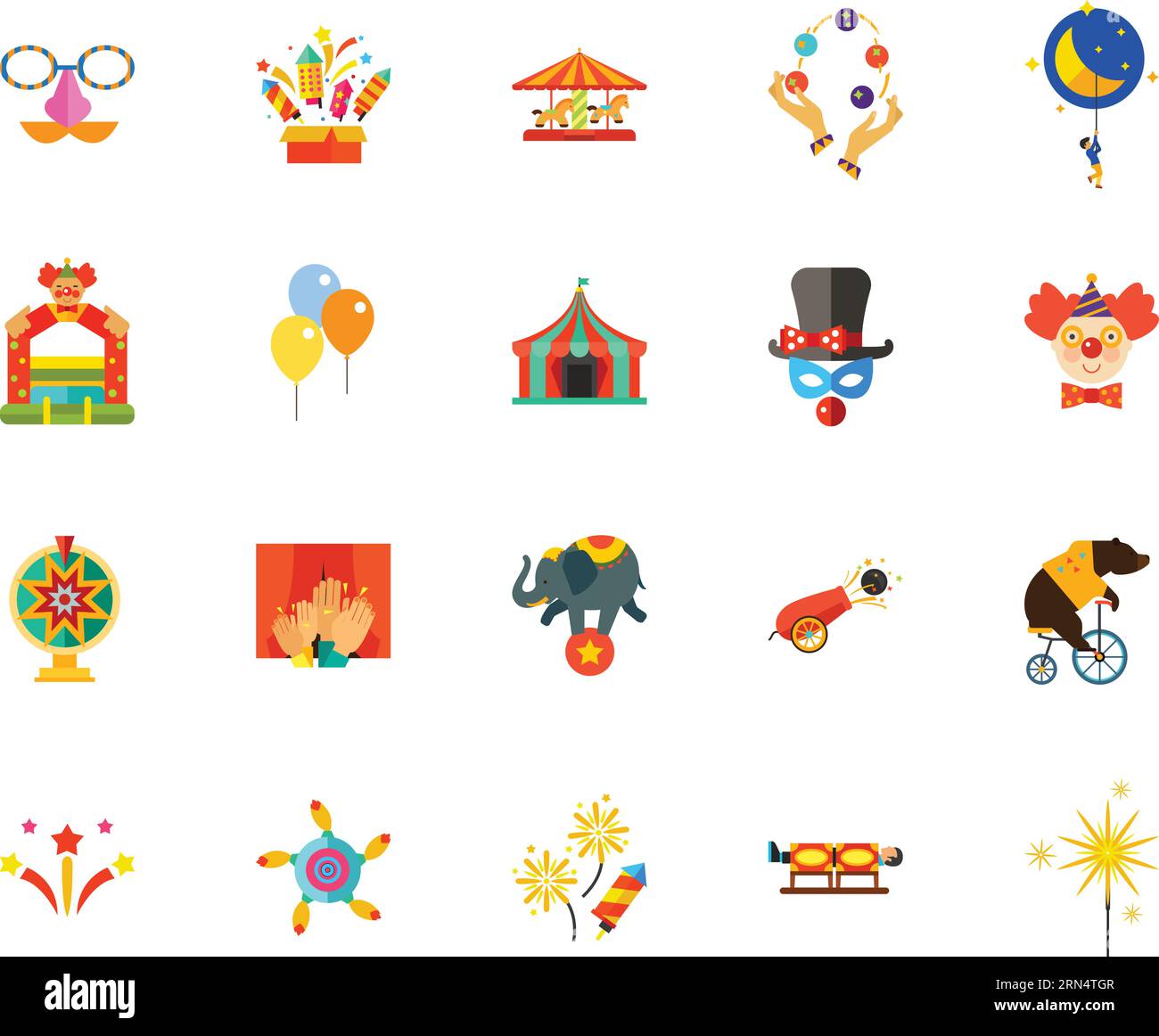 Circus icon set Stock Vector Image & Art - Alamy