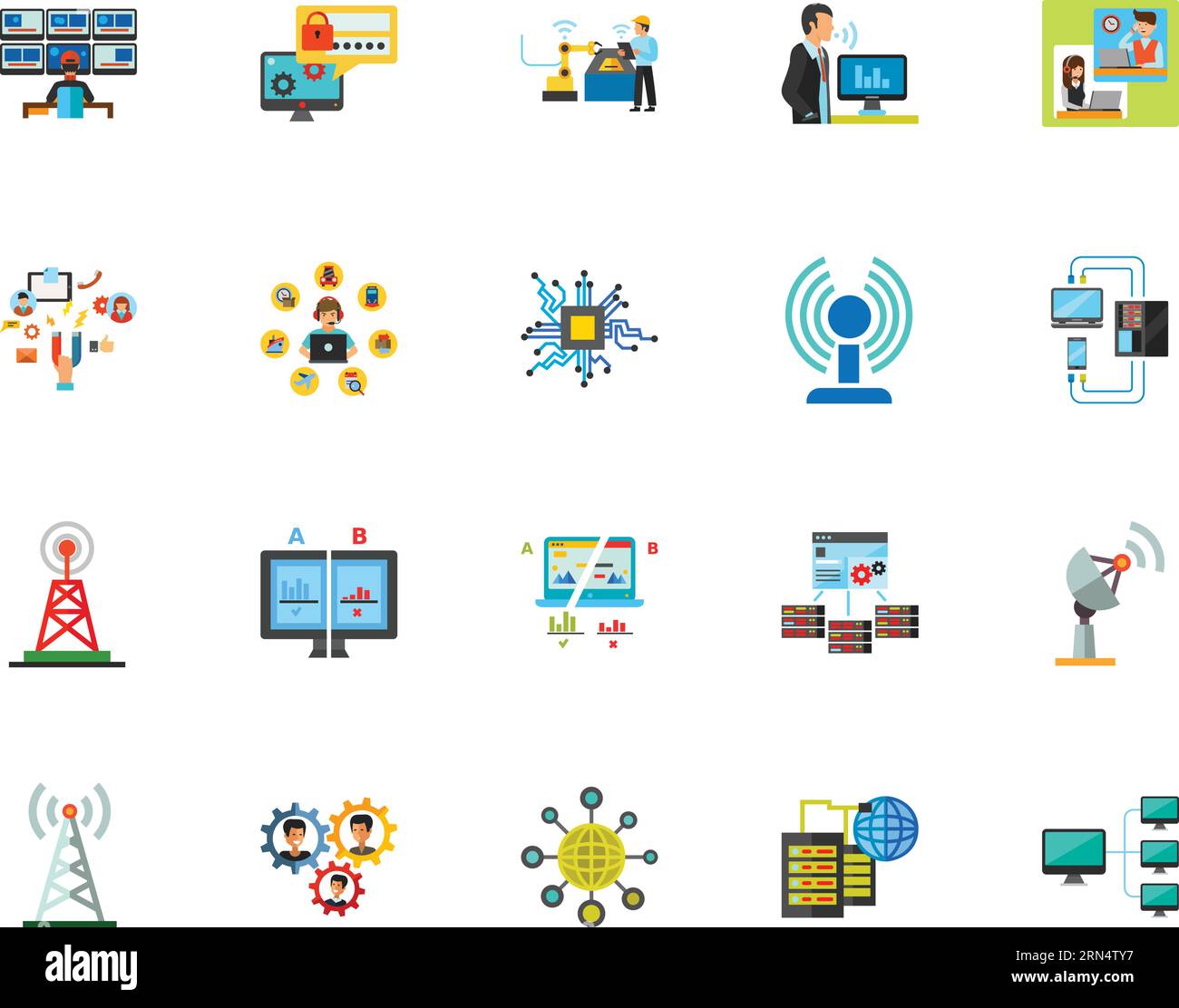 Internet technology icon set Stock Vector Image & Art - Alamy