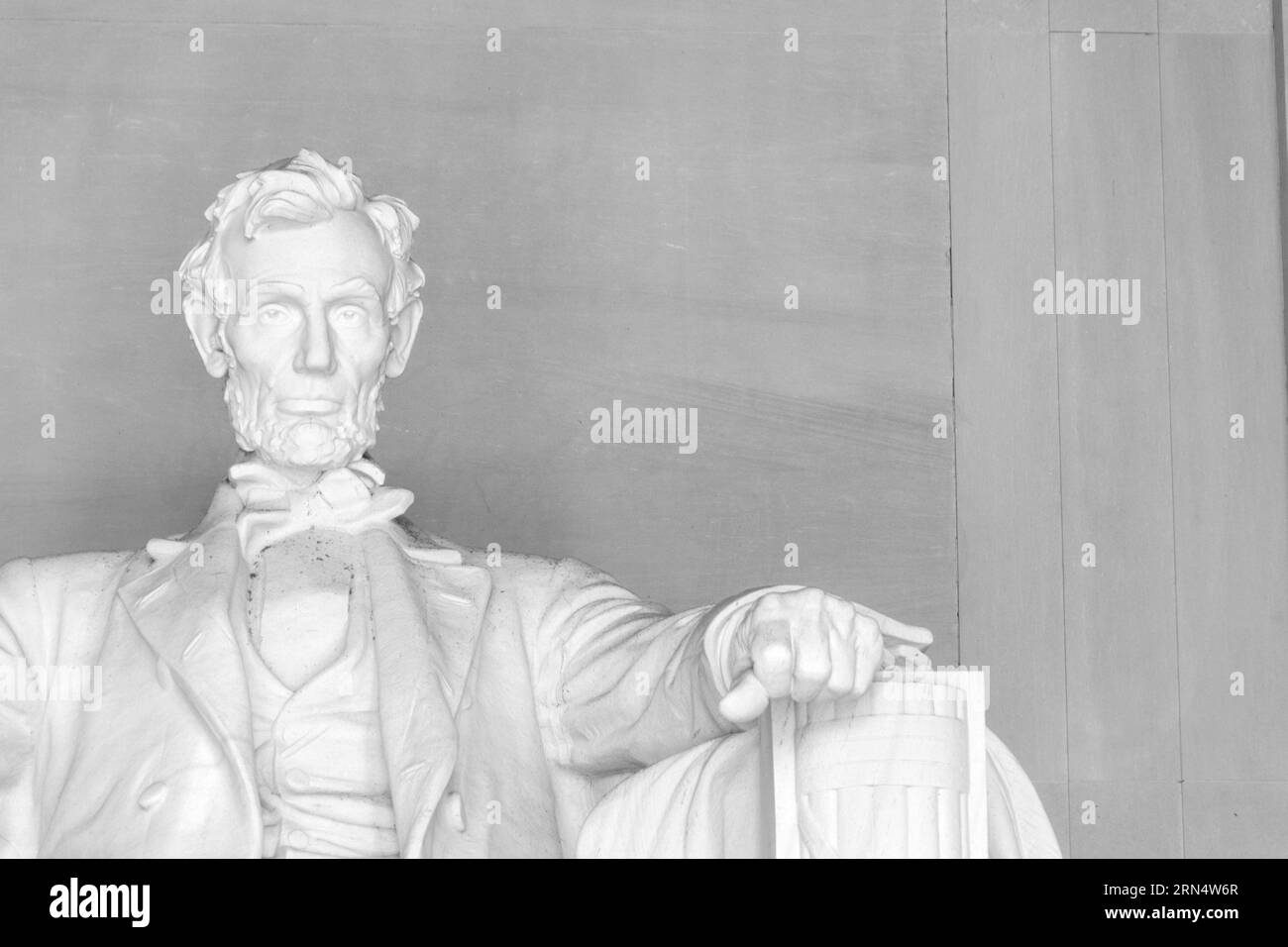 Abraham Lincoln Statue, National Mall, Washington, D.C. Black and white ...