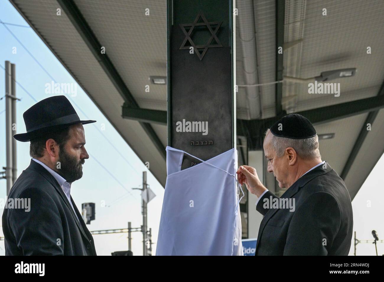 Rabbi of the Jewish Community Menase Kliment, left, and Chairman of the ...