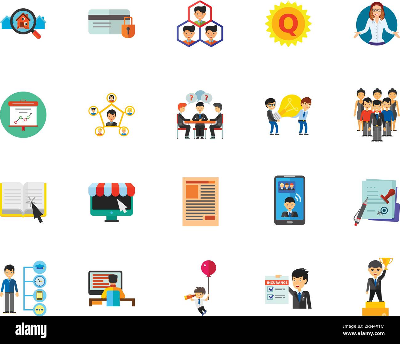 Administration icon set Stock Vector Image & Art - Alamy