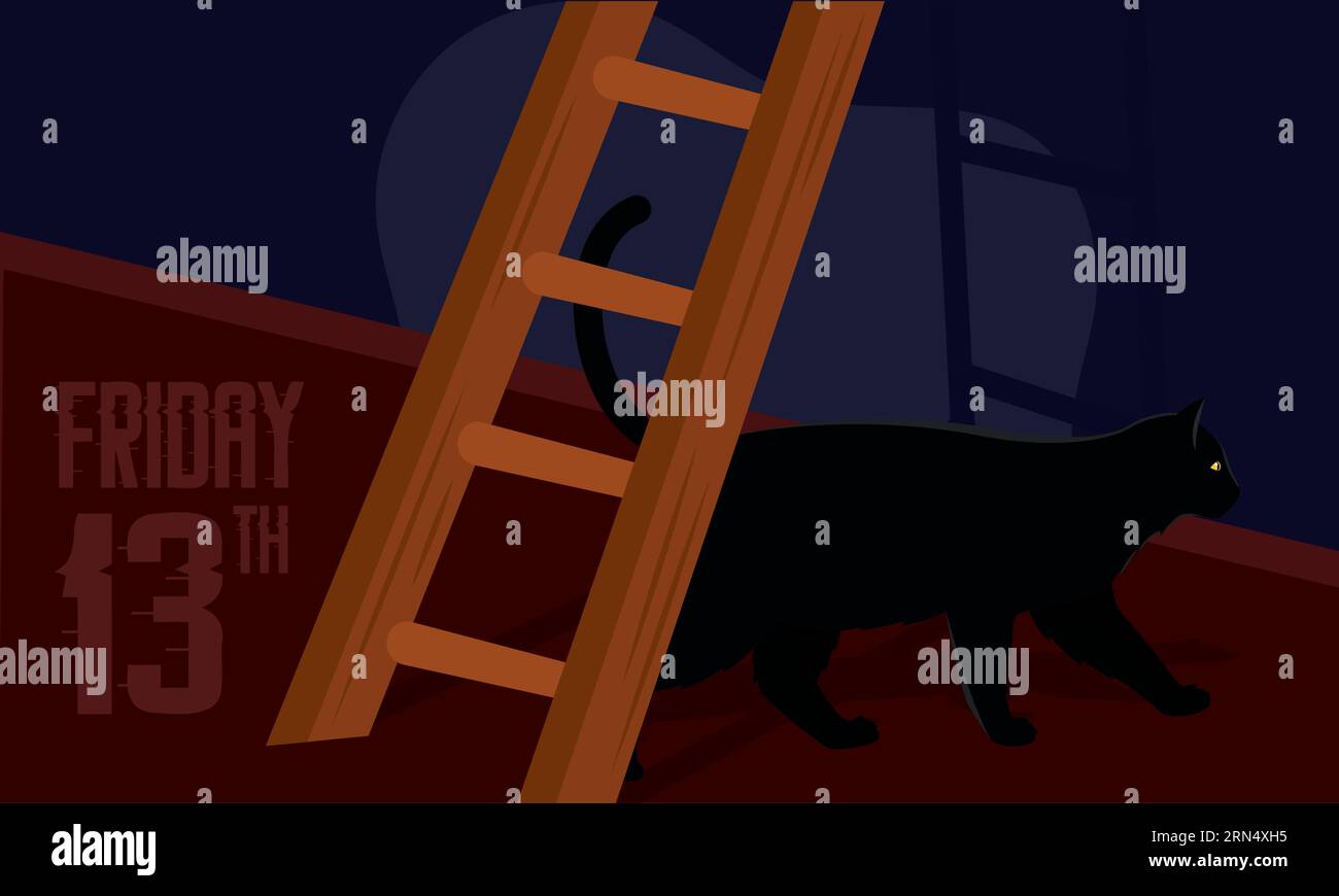 Colored friday 13th bad luck poster Vector illustration Stock Vector ...