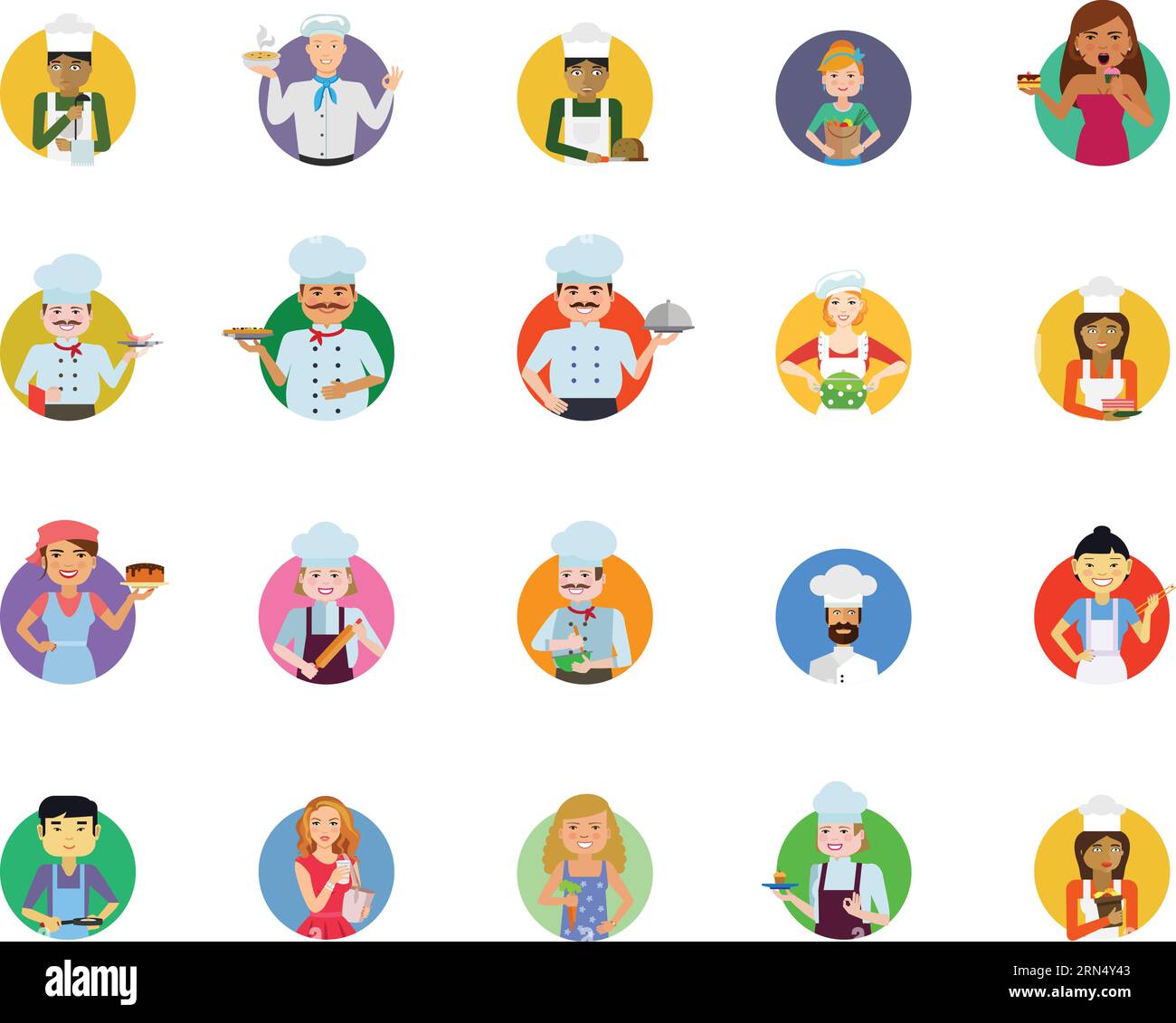 Chef serving woman meal Stock Vector Images - Alamy