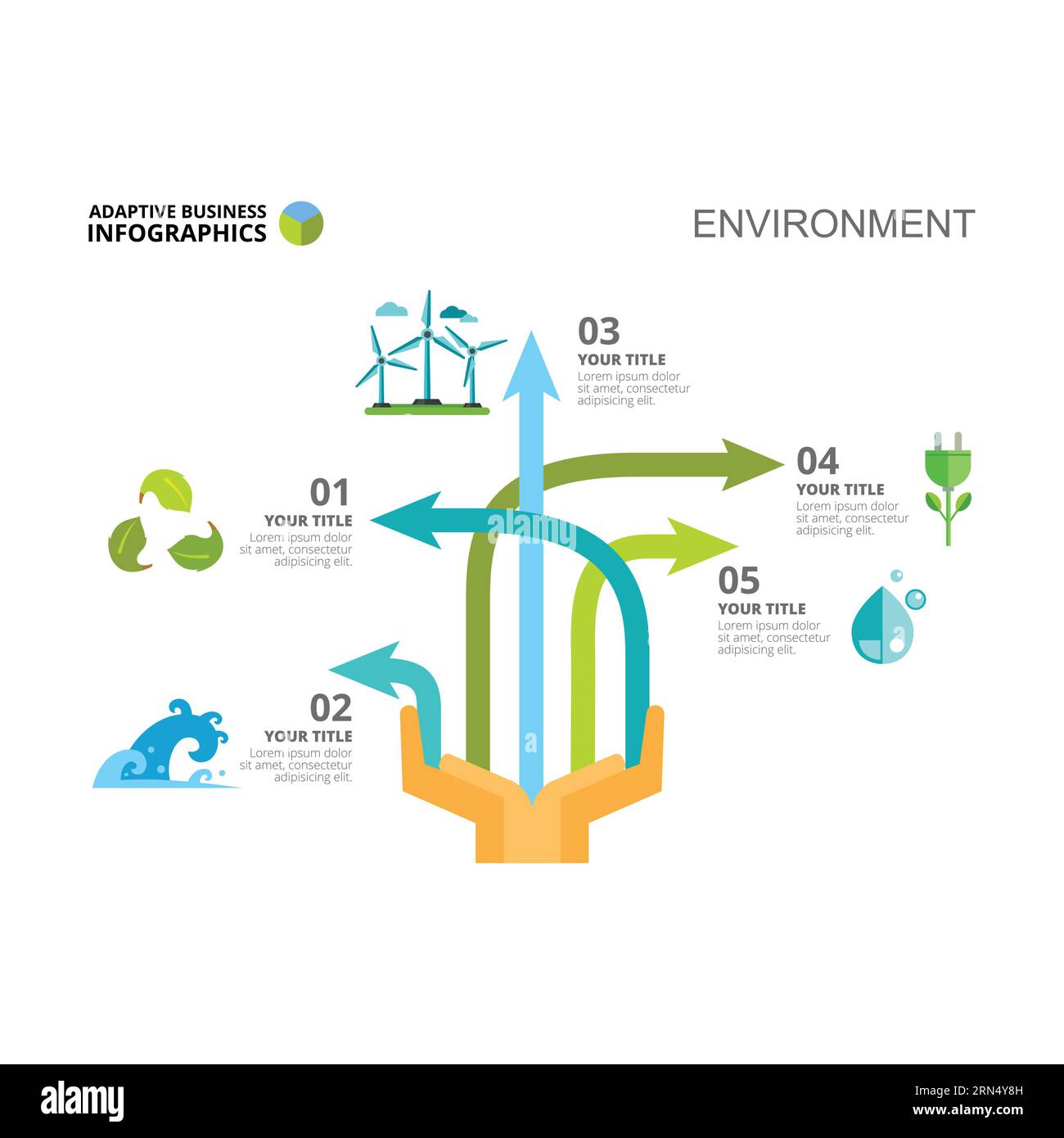Infographic with eco-friendly elements vector illustration Stock Vector ...