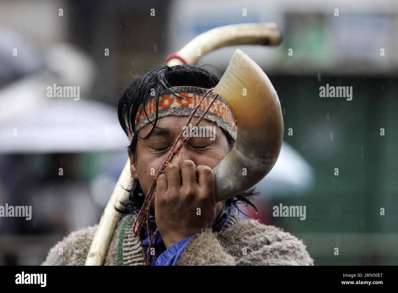 Image taken on Aug. 25, 2009 shows a member of the indigenous community ...