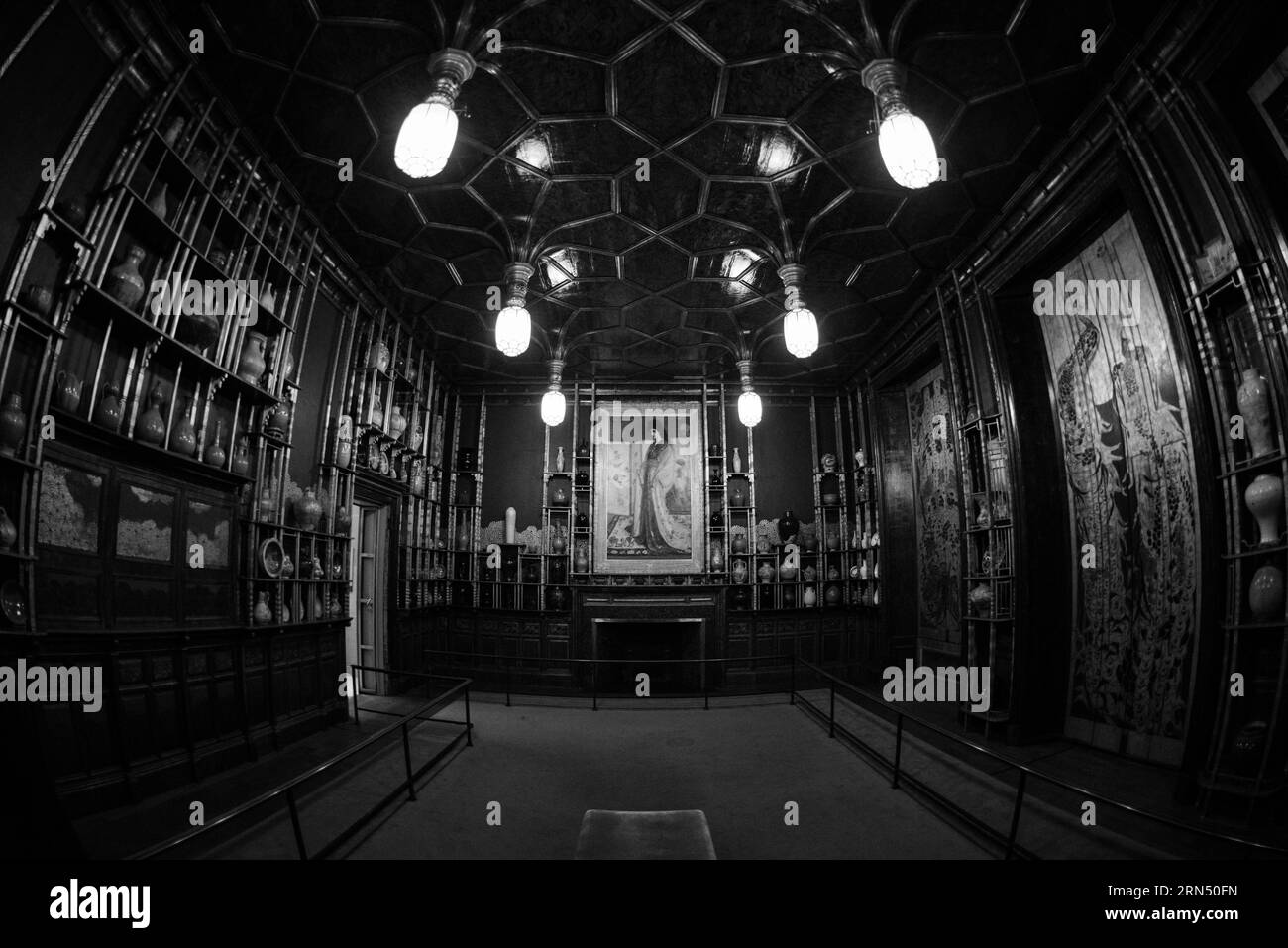 Decorative interior painting Black and White Stock Photos & Images - Alamy