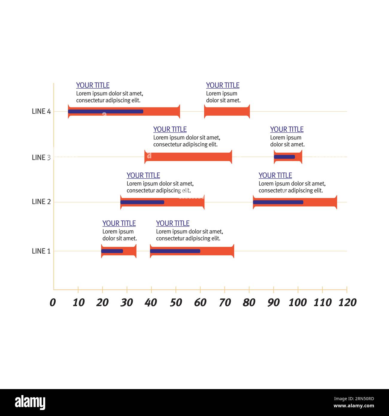 Business project timeline graph vector illustration Stock Vector Image ...