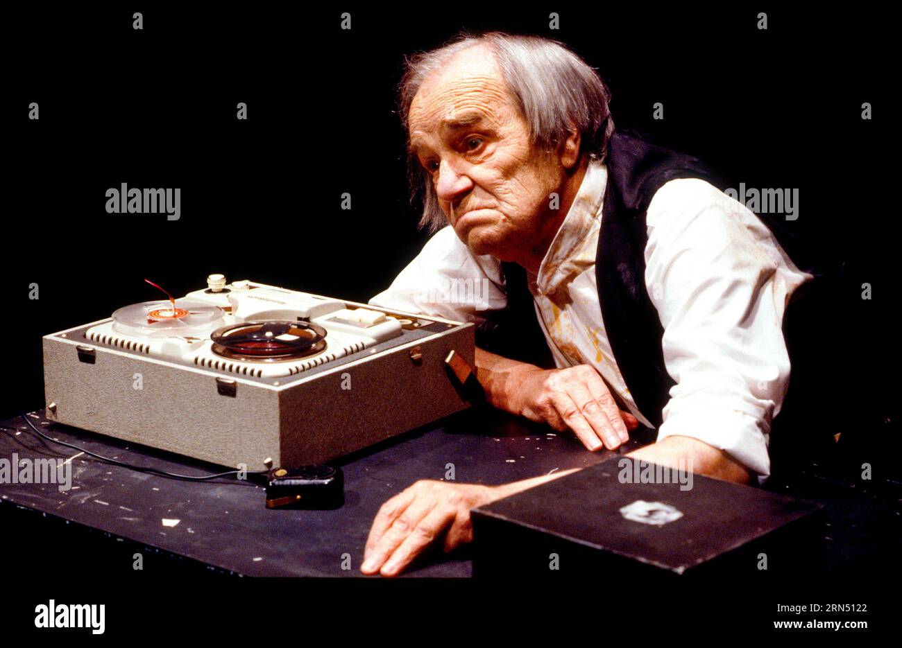 Max Wall (Krapp) in KRAPP'S LAST TAPE by Samuel Beckett at the ...