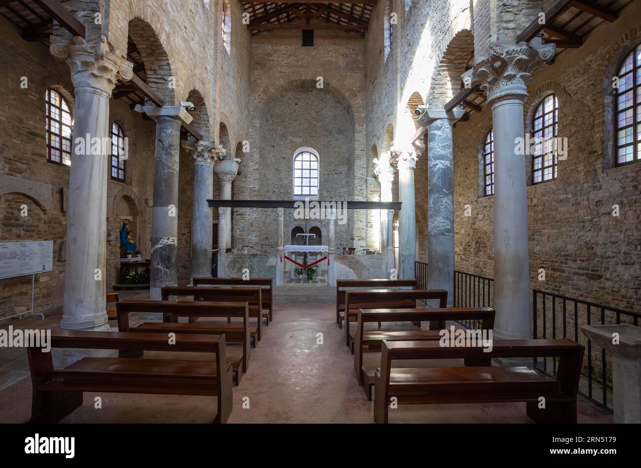 Interior of the Basilica of Santa Maria Delle Grazie, Grado, Friuli ...