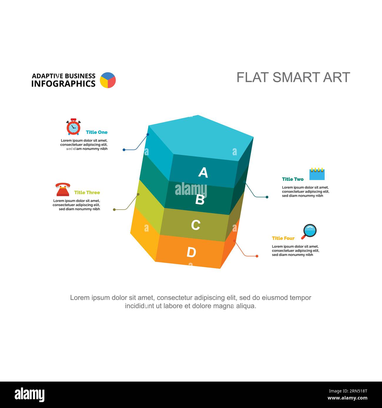 Vertical pentagon clock chart vector illustration Stock Vector Image ...