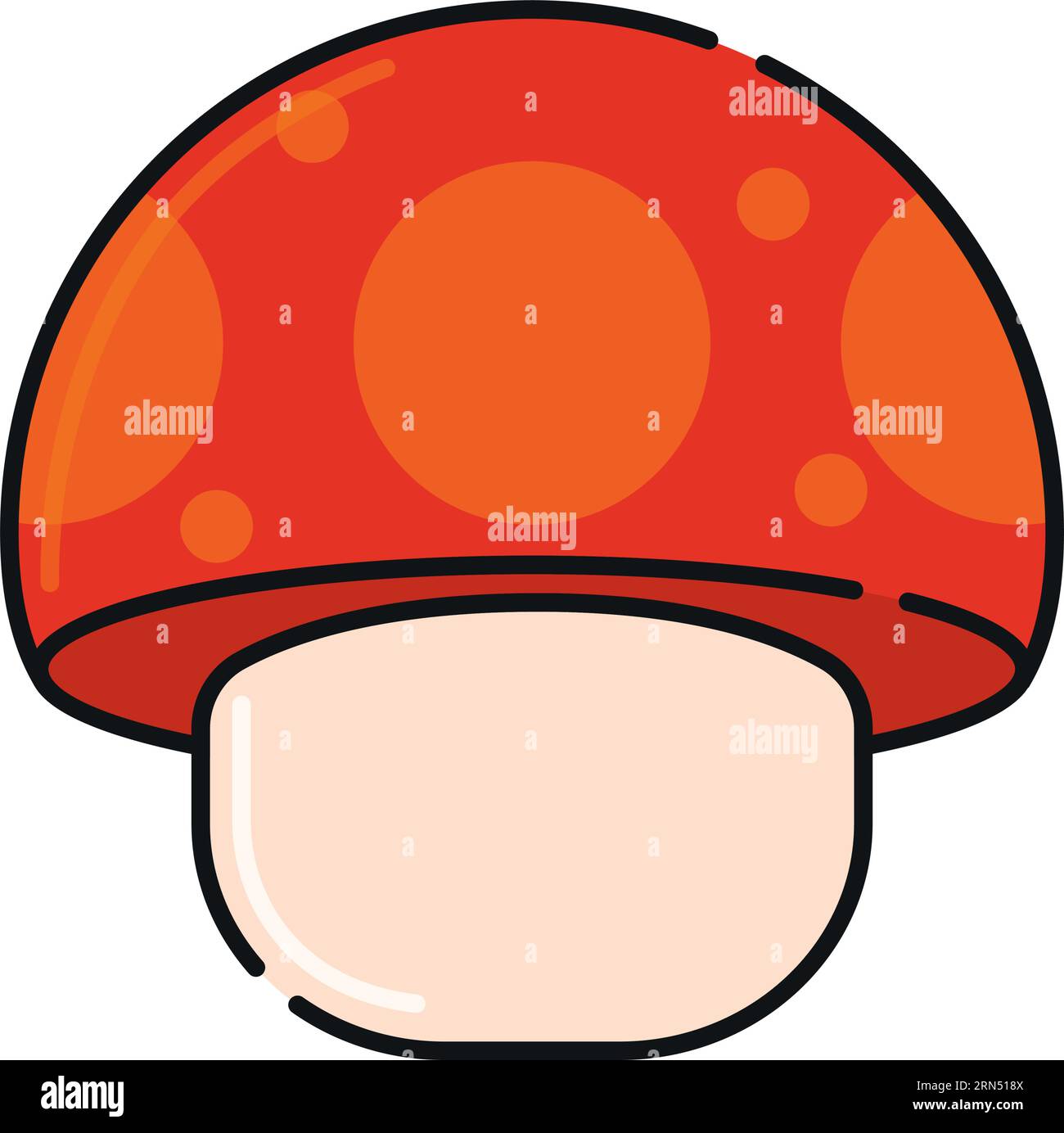 Isolated colored mushroom Gaming icon Vector illustration Stock Vector ...
