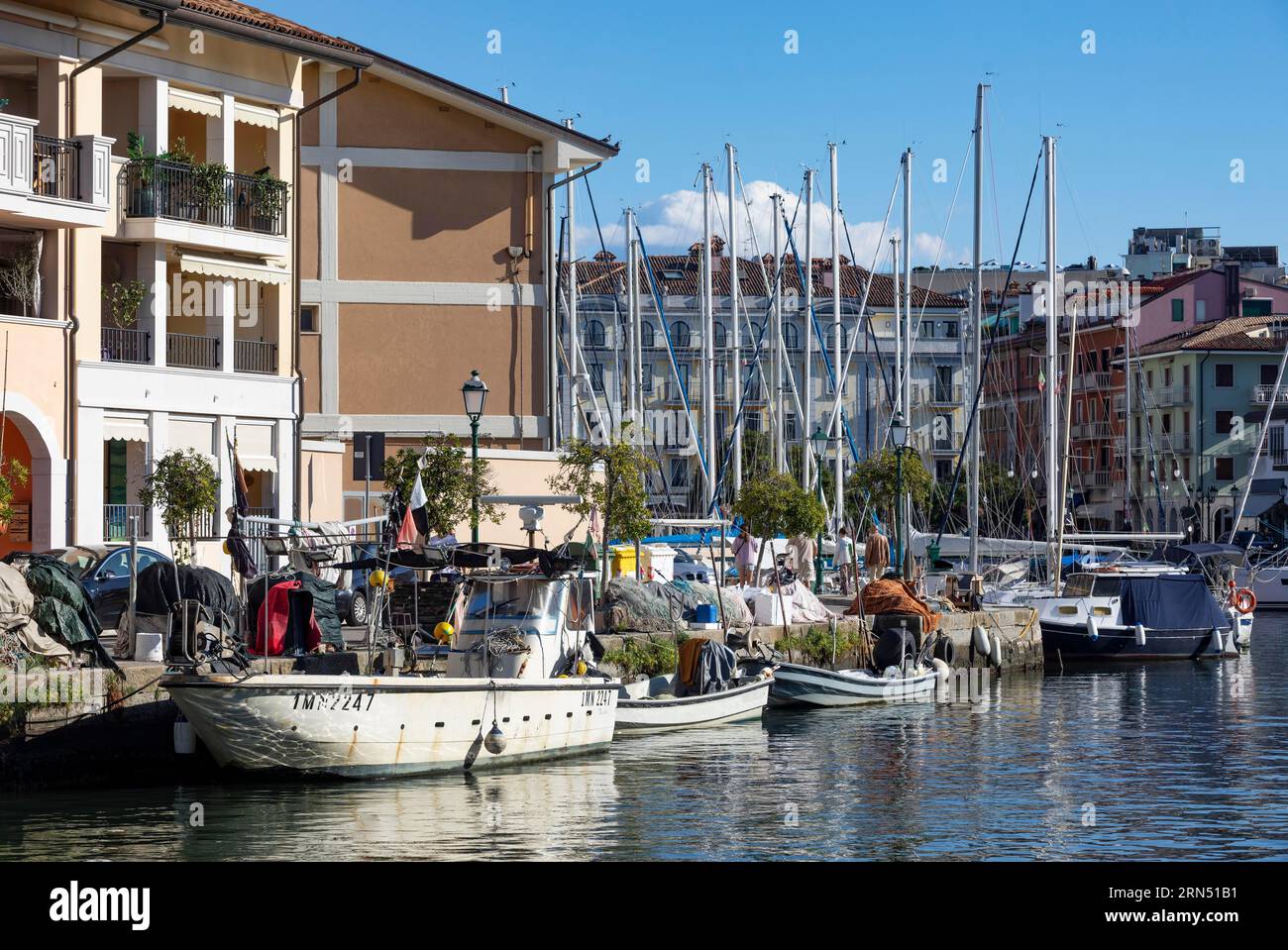 Fishing harbour in the old town of Grado, Friuli Venezia Giulia, Italy ...