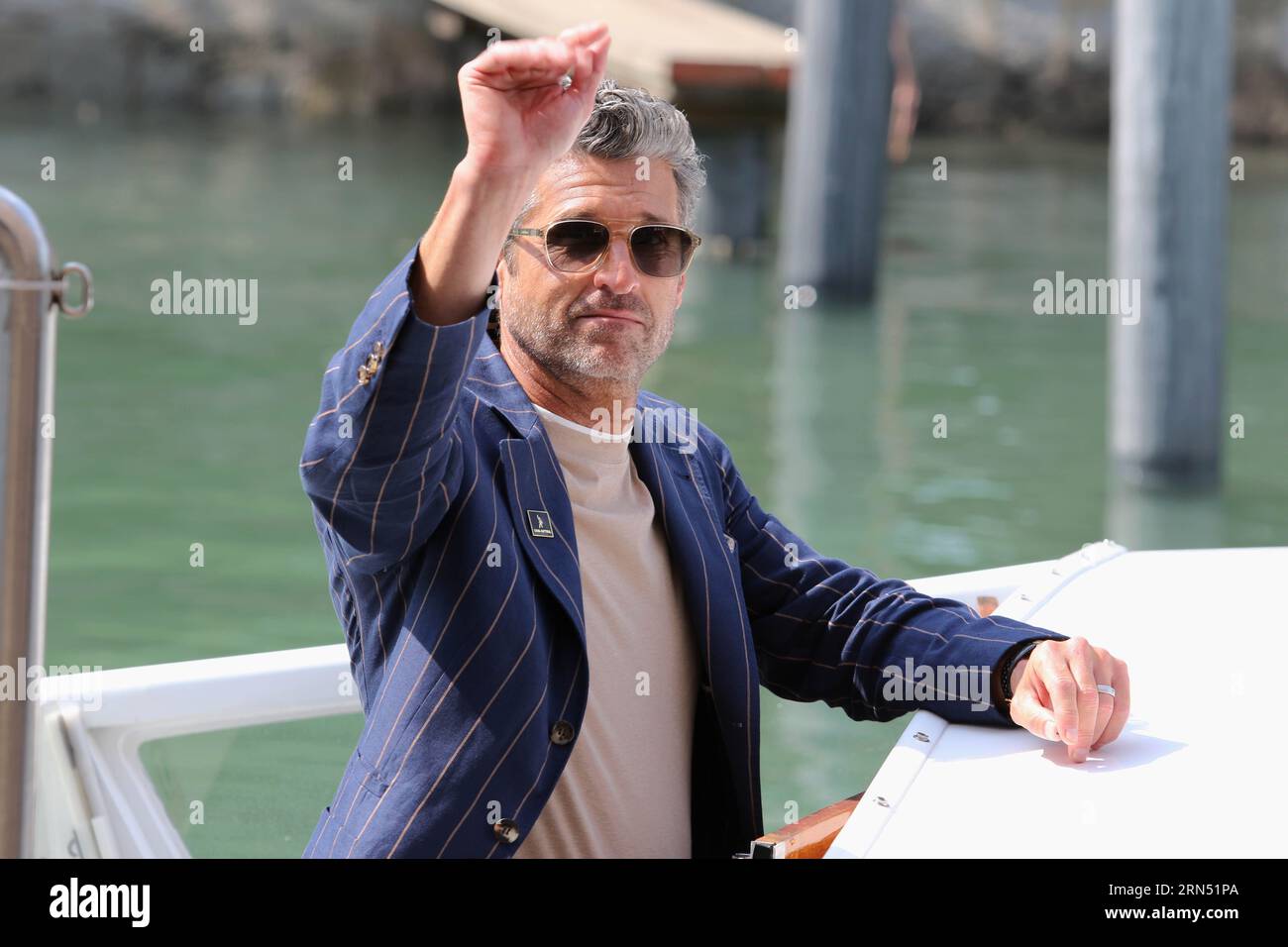 Italy, Lido di Venezia, August 31, 2023 : Patrick Dempsey is seen in ...
