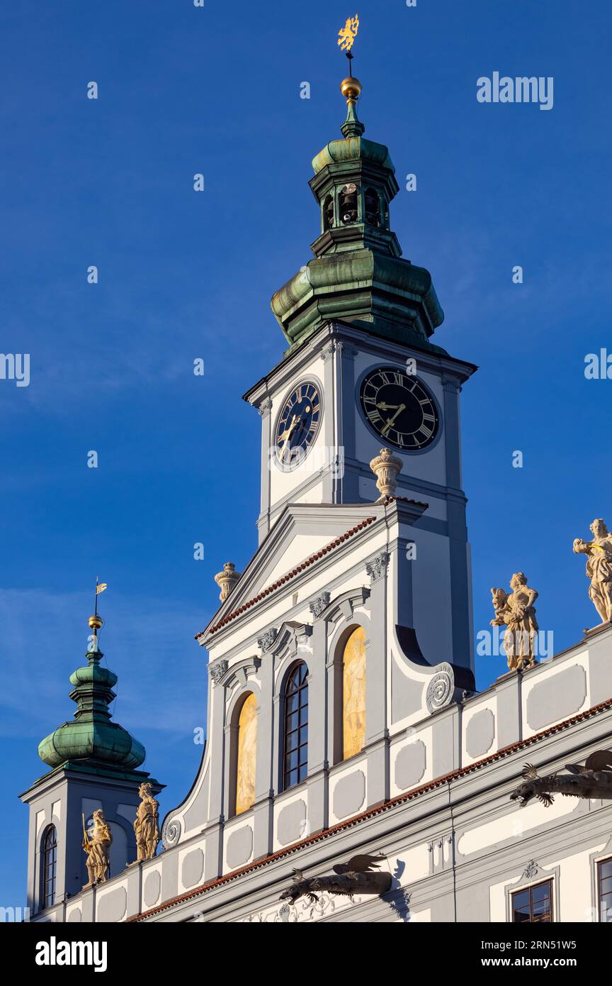 Town Hall on Premysl Otakar II Square in the historic old town of Ceske ...