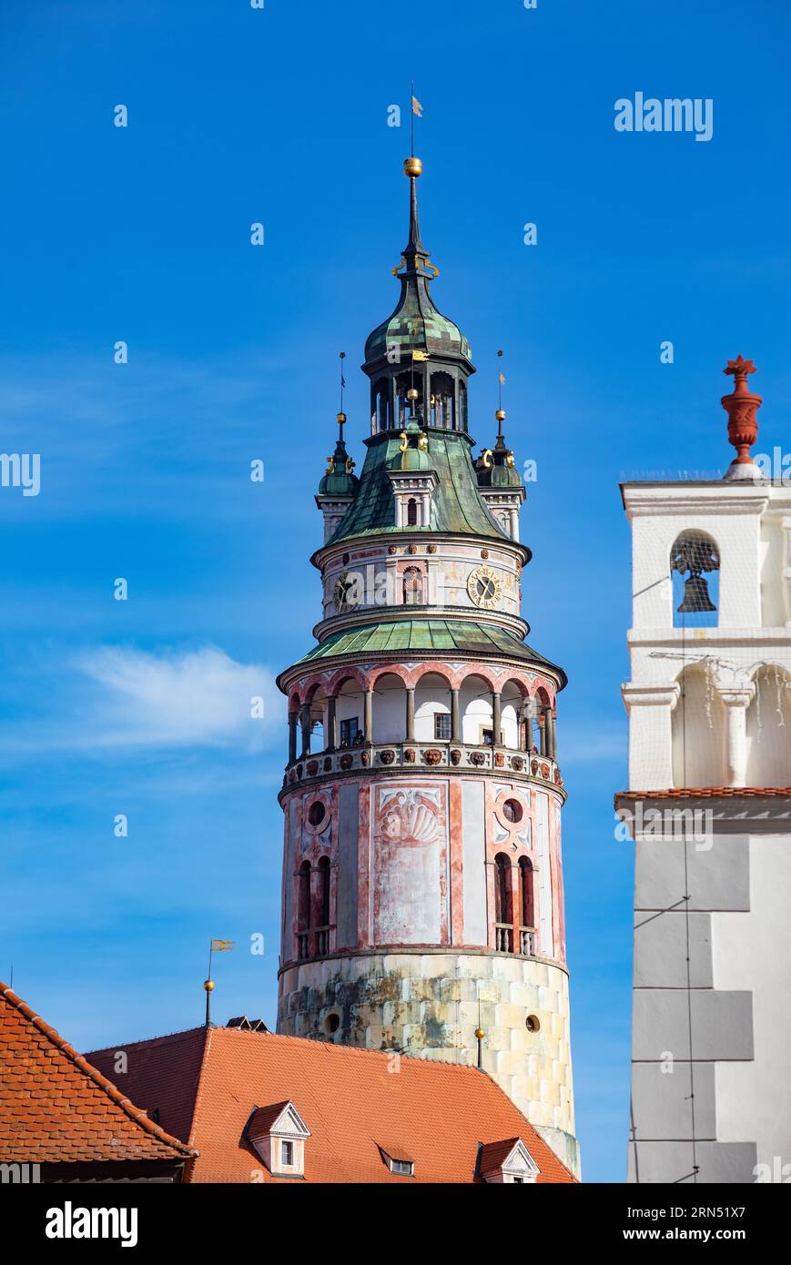 Renaissance Tower, Krumlov Castle Tower, Krumlov, Cesky Krumlov, UNESCO ...