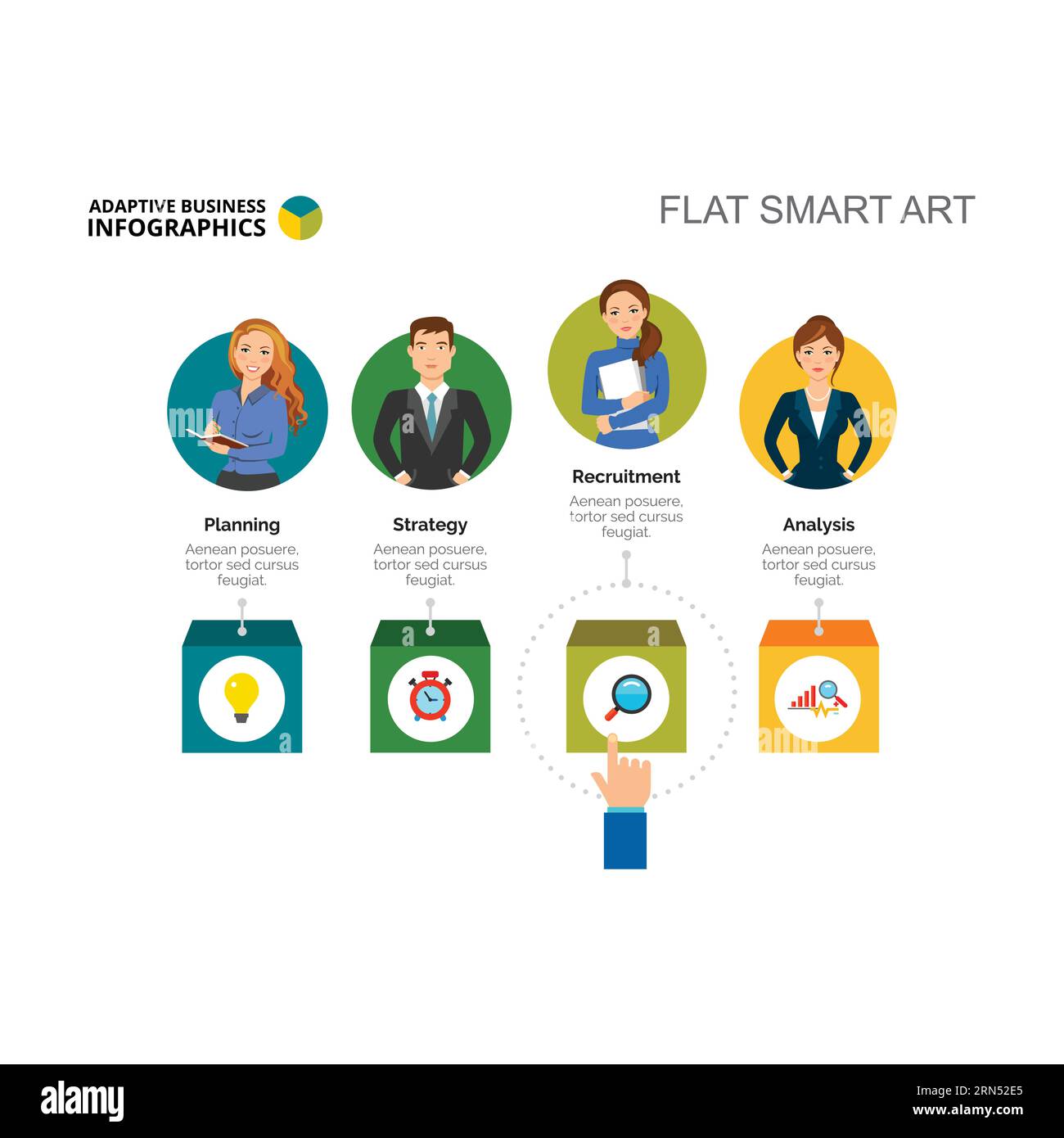 Business progress or planning scheme vector illustration Stock Vector ...
