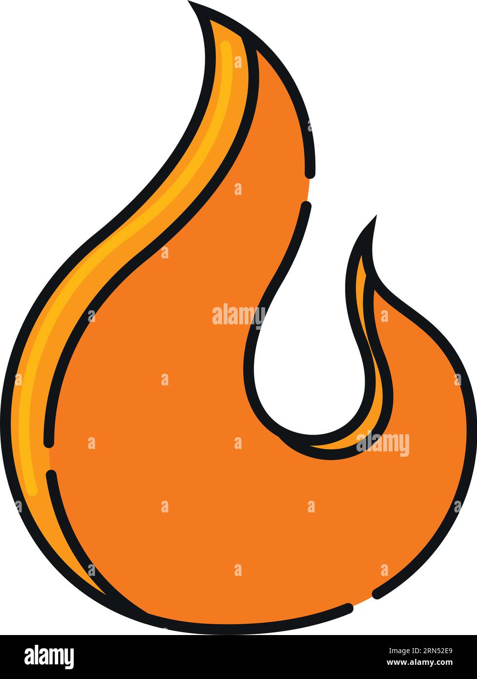 Isolated colored fire flame Gaming icon Vector illustration Stock ...