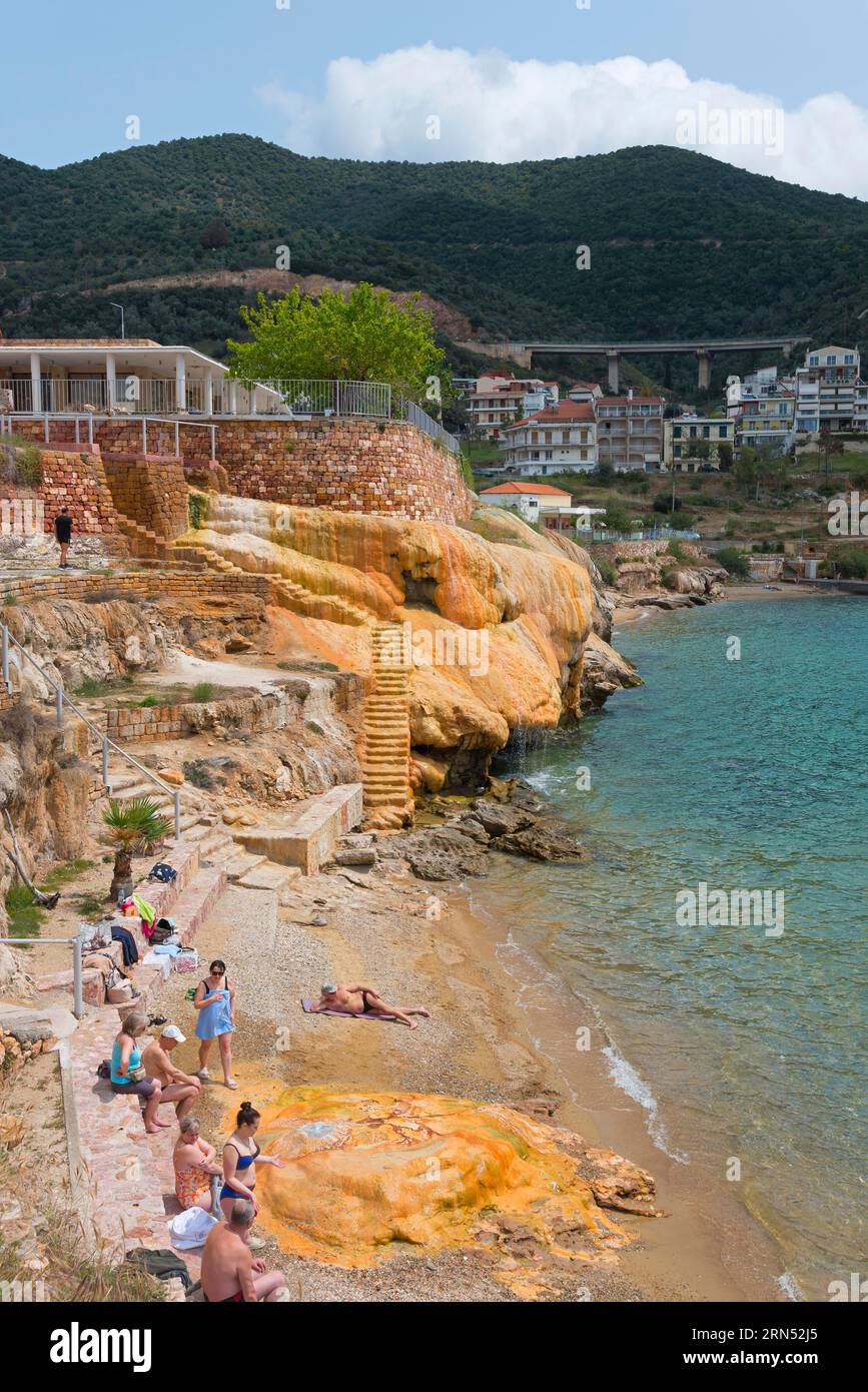 Thermal spring water, spa, Loutra Edipsou, Edipsos, Aedipsos, Aedipsou ...