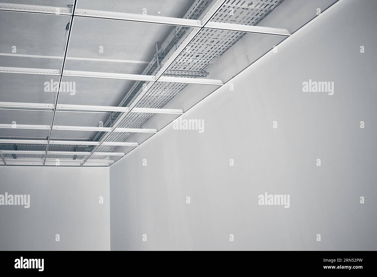 Suspended ceiling metal frame. Framework of false ceilings Stock Photo ...