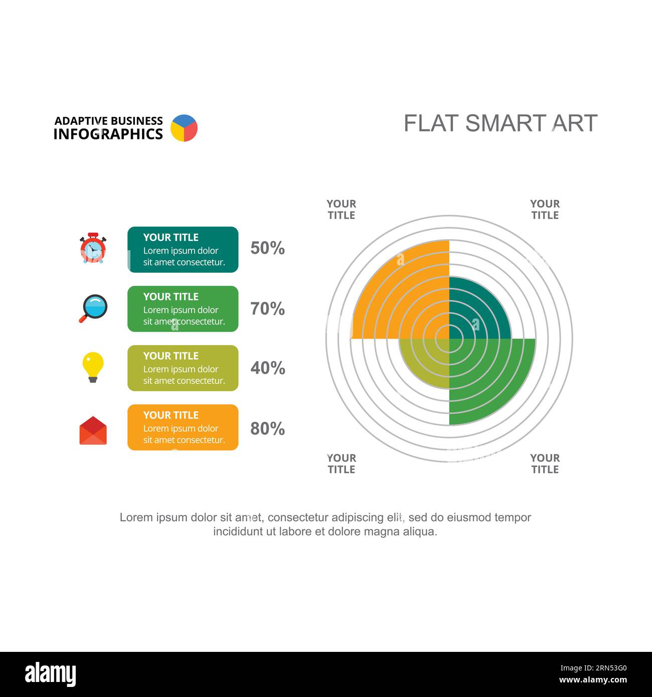 Business infographic with round diagram vector illustration Stock ...