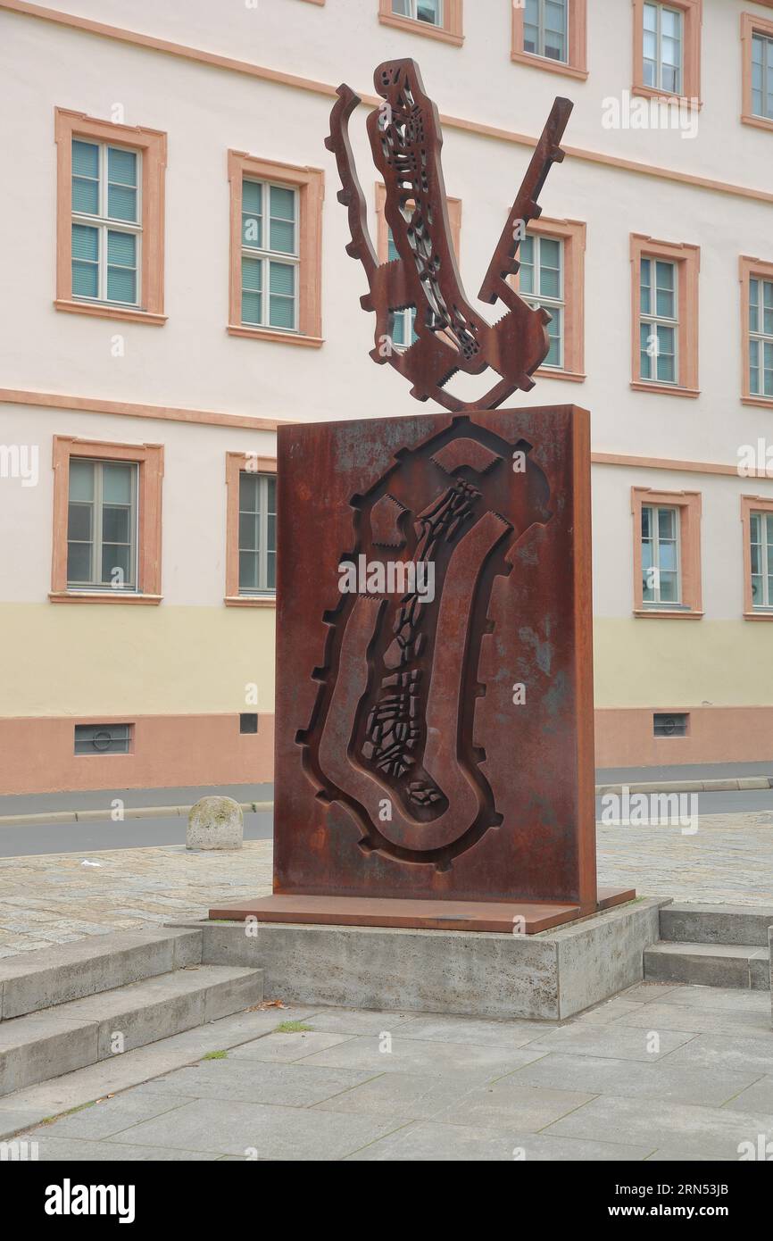 Sculpture Rising and Falling by Michael Morgner 2003, abstract, rusty ...