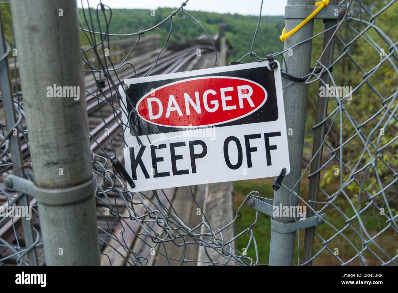 Danger keep out sign closed off area, safety sign Stock Photo - Alamy