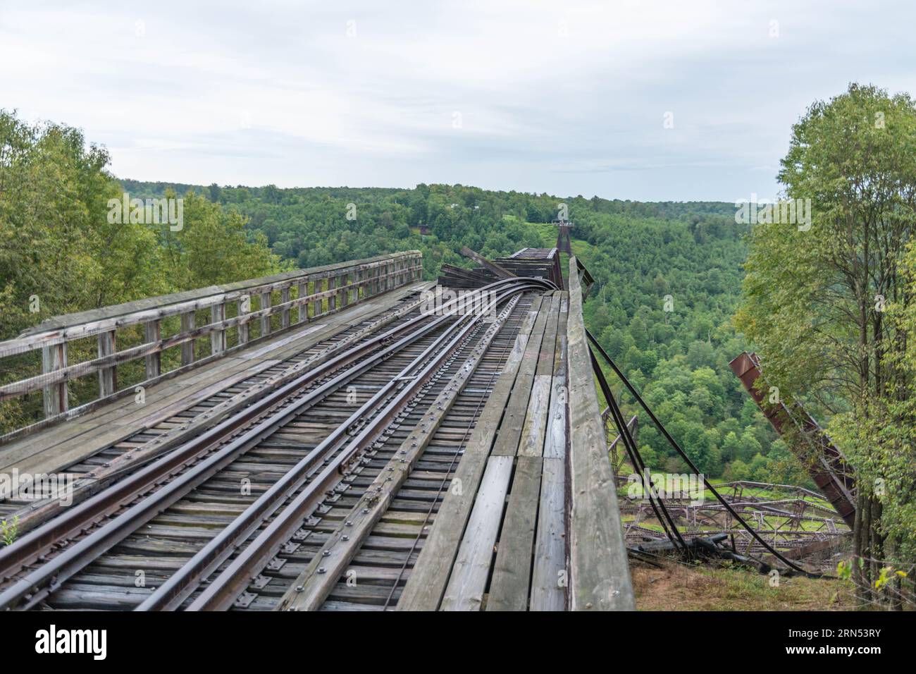 Kinzua bridge state forest Pennsylvania landmark late fall season ...