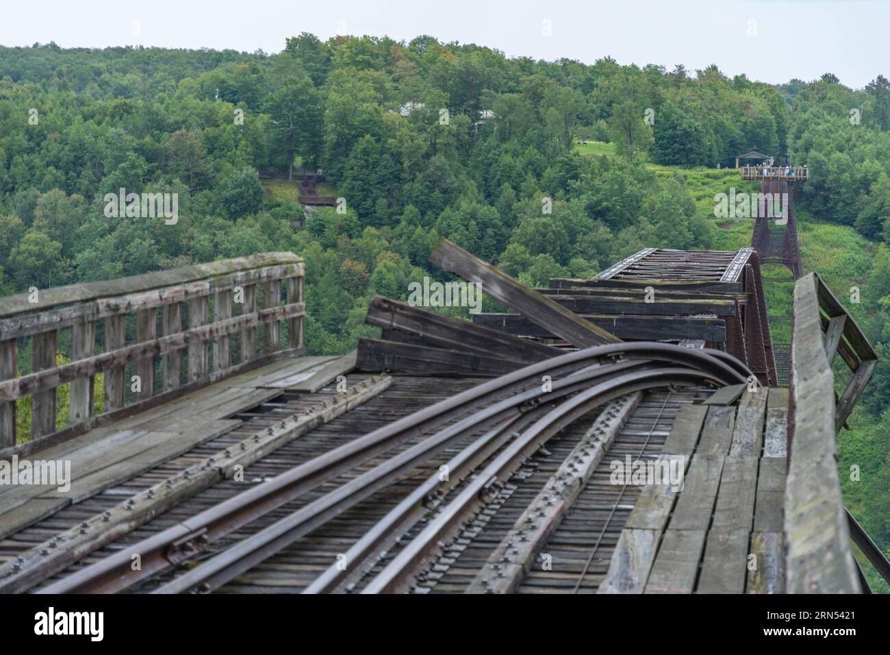 Kinzua bridge state forest Pennsylvania landmark late fall season ...