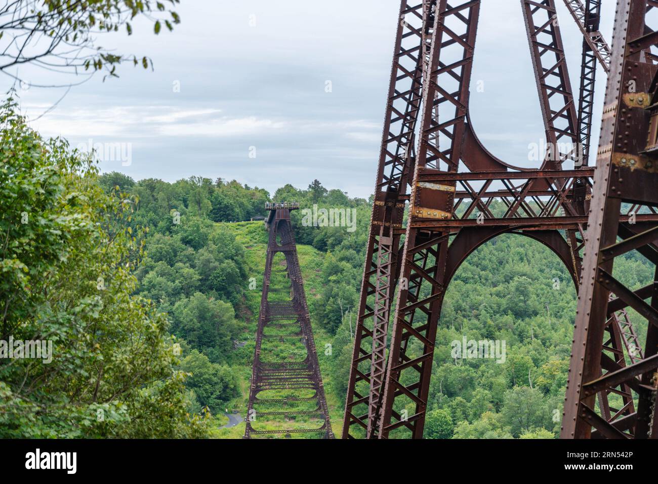 Kinzua bridge state forest Pennsylvania landmark late fall season ...