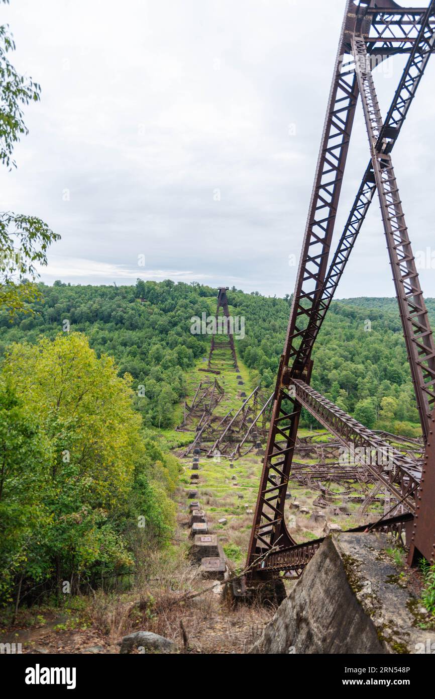 Kinzua bridge state forest Pennsylvania landmark late fall season ...