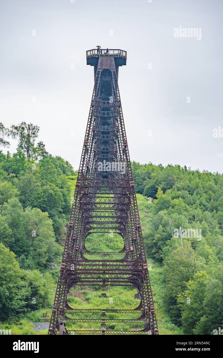 Kinzua bridge state forest Pennsylvania landmark late fall season ...