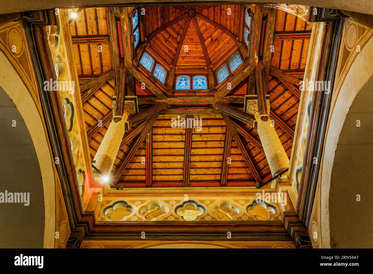 Wooden ceiling in the St. Ulrich's Chapel at the Imperial Palace ...