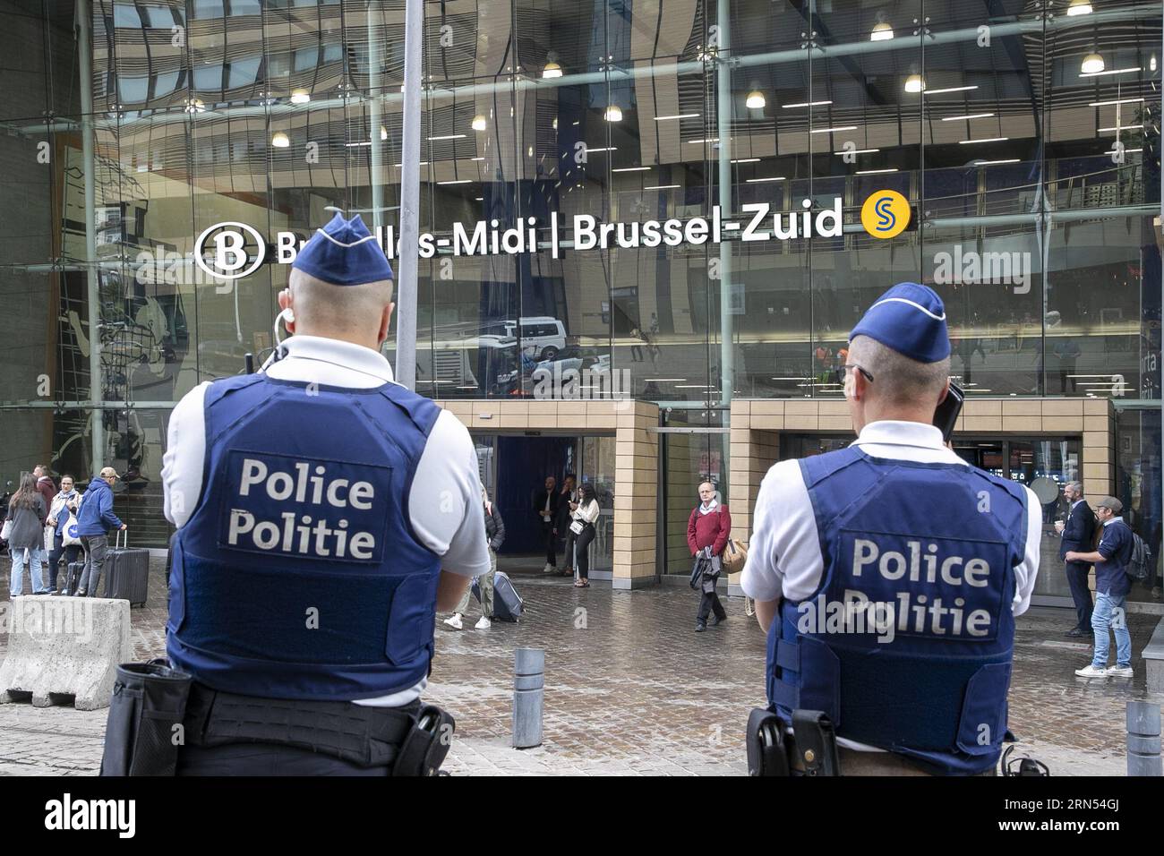 Brussels, Belgium. 31st Aug, 2023. Illustration shows two police ...