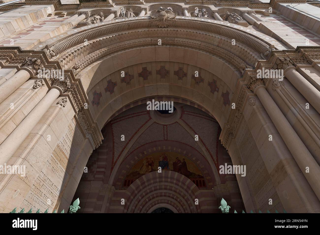 Romanesque archway of the entrance hall, from Speyer Cathedral, Speyer ...