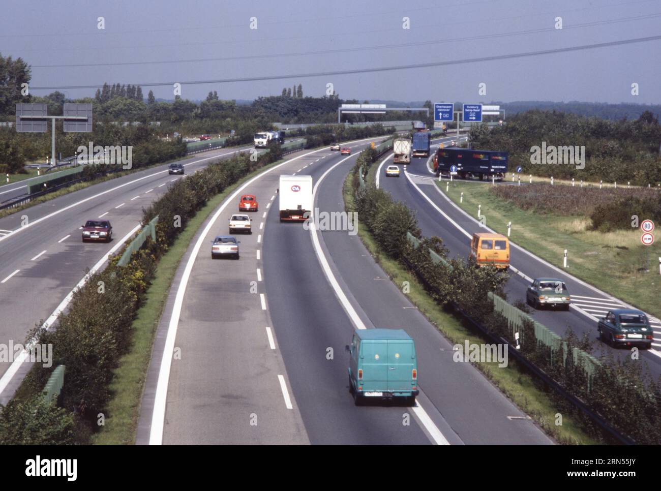 Motorway A 40 80s, Germany Stock Photo - Alamy